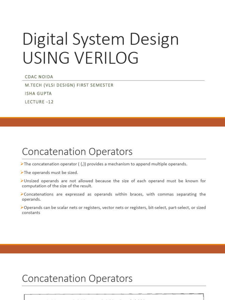 IG-MTechVLSI-1-DSD-Unit1-Lec12 | PDF | Computer Programming | Computer Engineering