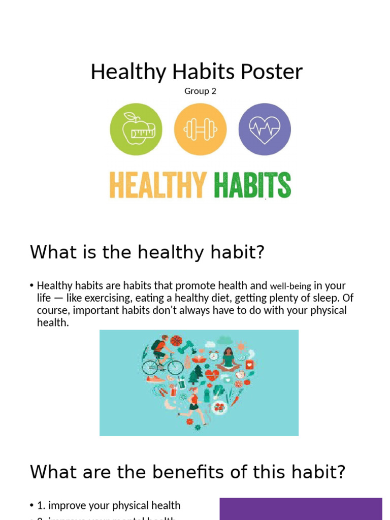 Healthy Habits Poster Group 2 | PDF