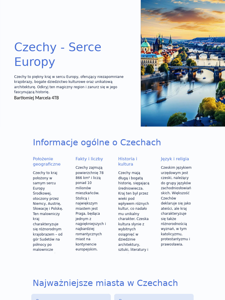 Czechy Serce Europy | PDF
