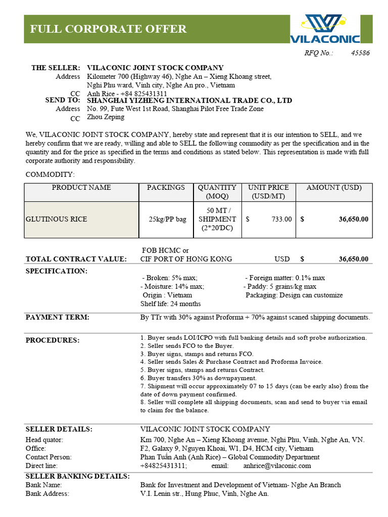 Vilaconic-Shanghai Yizheng International Trade Co., LTD | PDF ...