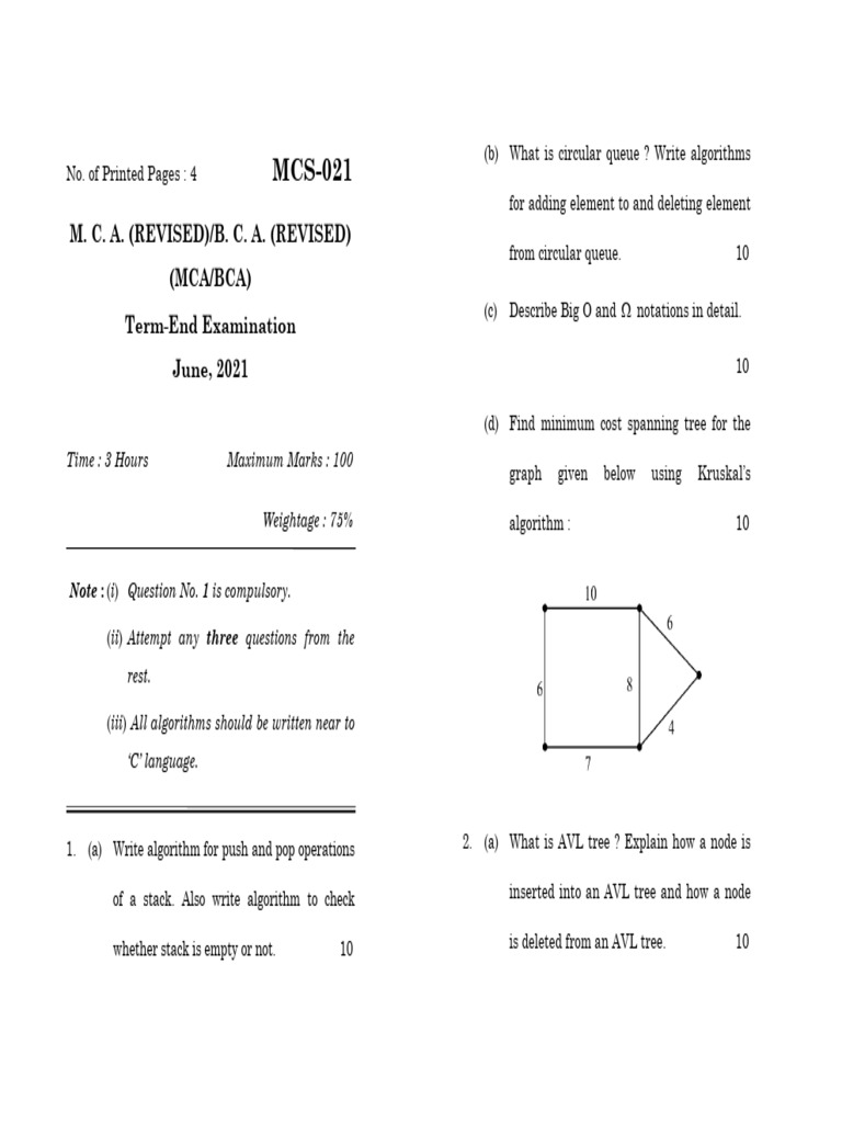 MCS-021 (1) | PDF | Computer Programming | Theoretical Computer Science