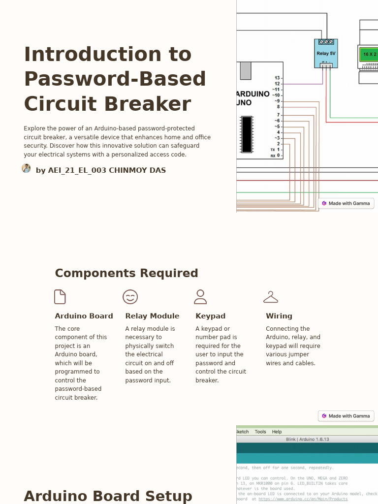 Introduction To Password Based Circuit Breaker | PDF | Password | Computer Security