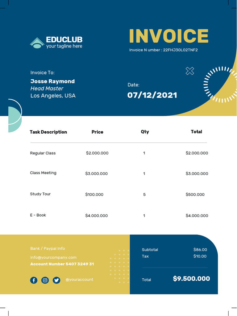 Fun Abstract - Invoice Template | PDF