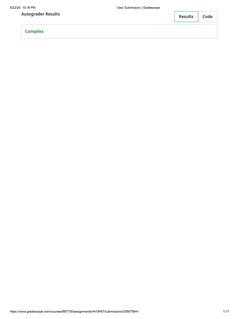 View Submission Gradescope | PDF | Computer Architecture | System Software