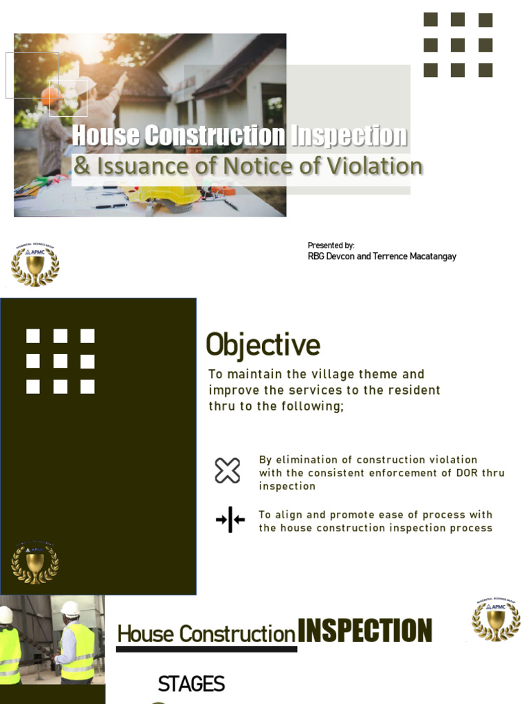 House Construction Inspection and Violations Guidelines - Rev - Final | PDF