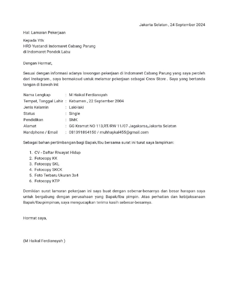 Surat Lamaran Merged Compressed | PDF