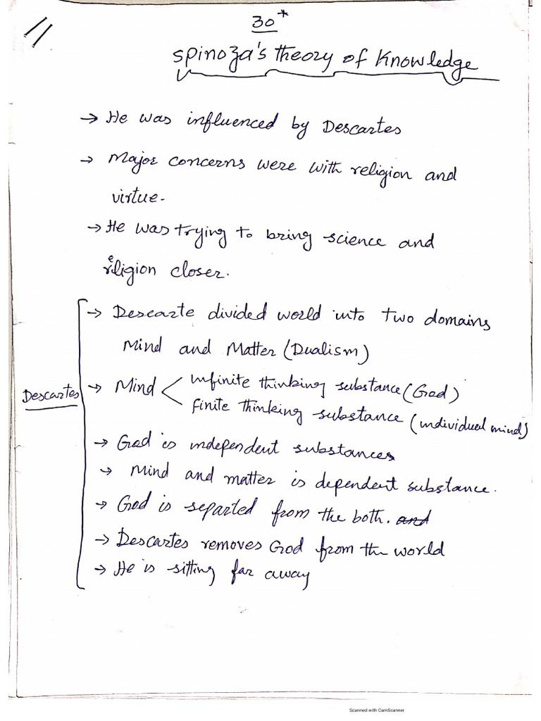 Spinoza's Theory of Knowledge | PDF