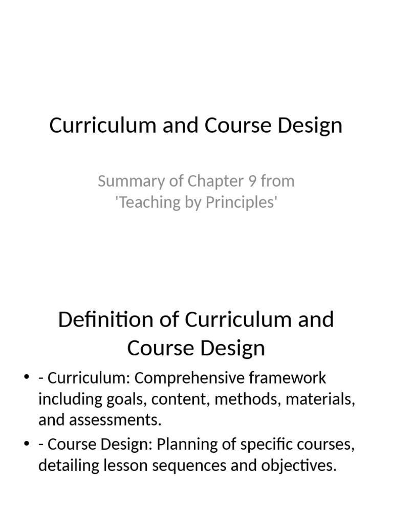 Curriculum_and_Course_Design | PDF