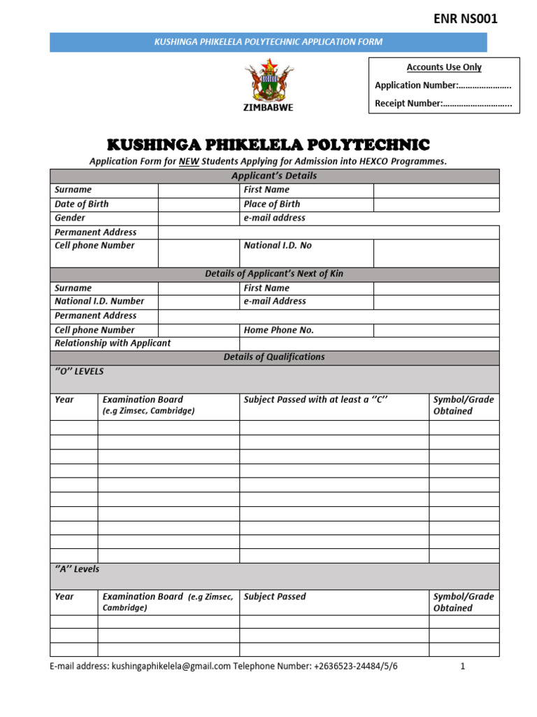 Application Form | PDF | University And College Admission | Educational Stages