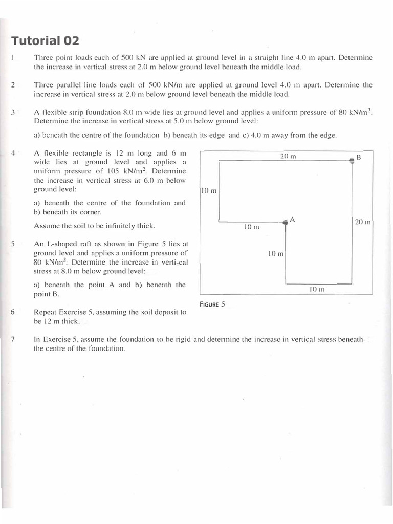 Tutorial 02 - Vertical Stress in Soils | PDF