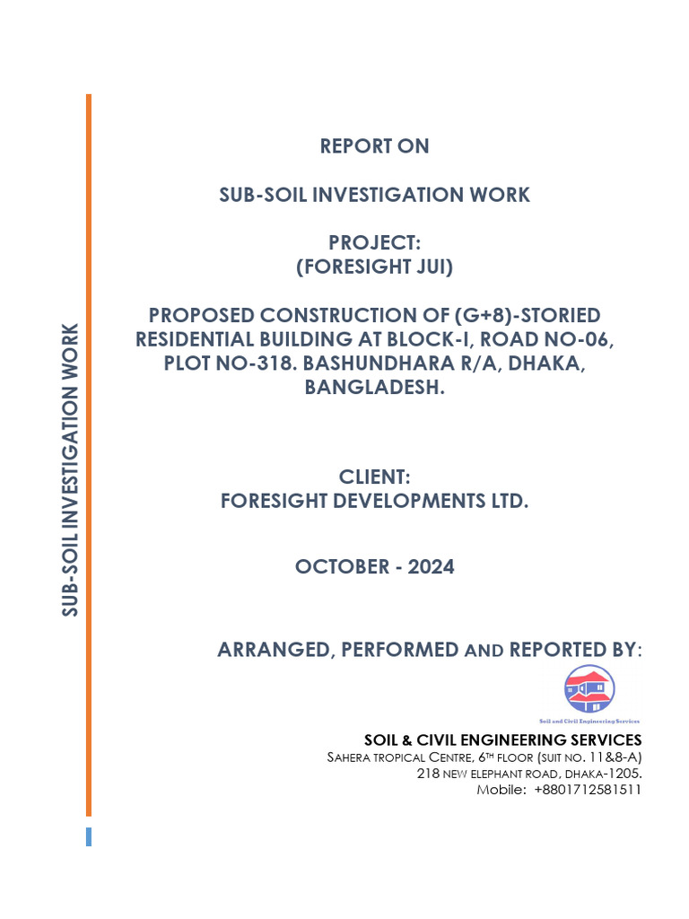 Soil Test Report for G+8 Building | PDF | Geotechnical Engineering ...