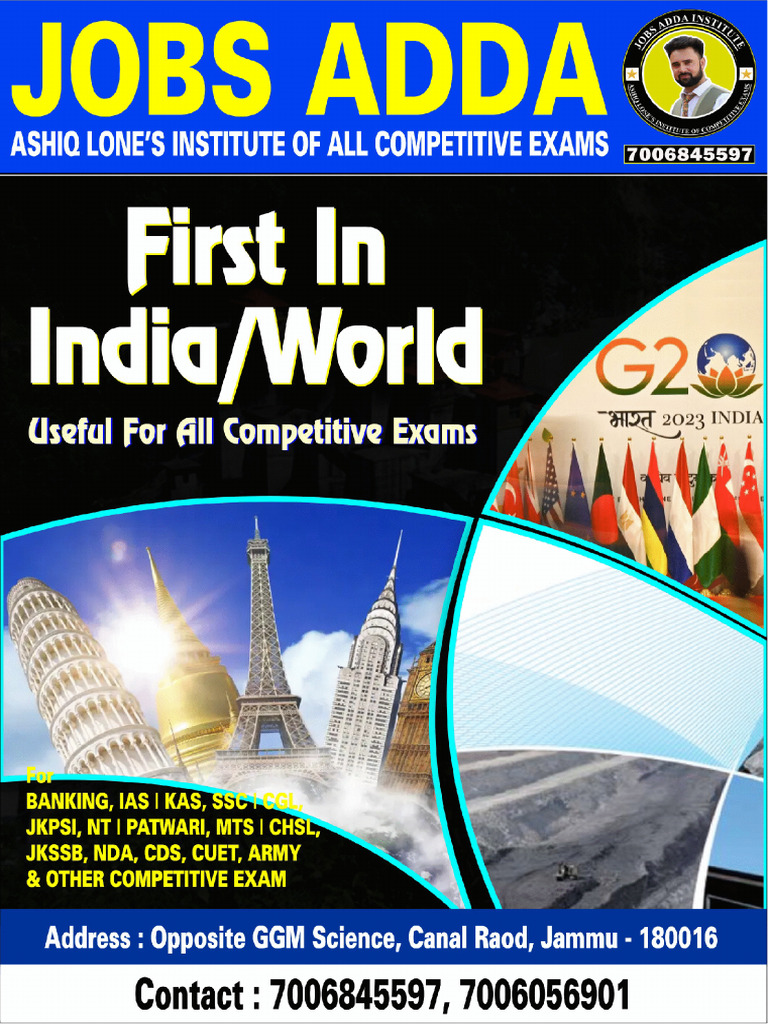 First in India & World | PDF