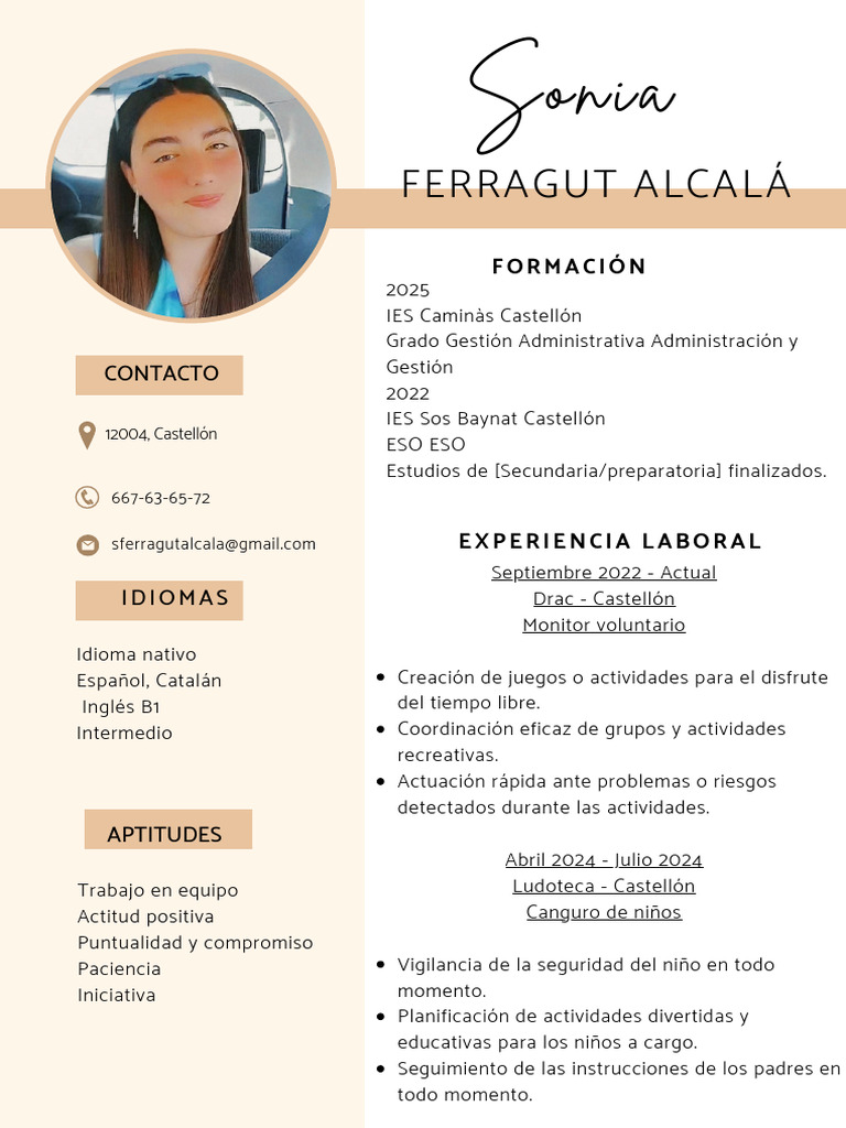 Curriculum CV Resume Academico Minimalista Profesional Simple Blanco | PDF