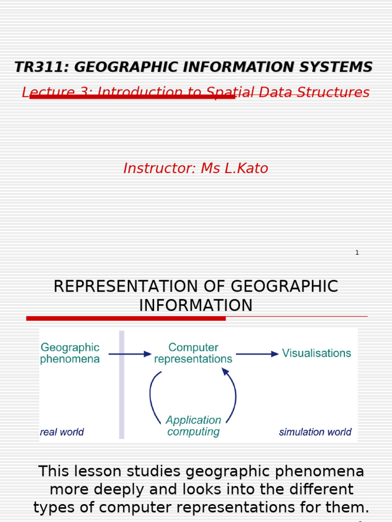 Lecture 3 GIS-Spatial Data Structure | PDF | Geographic Information System | Geography