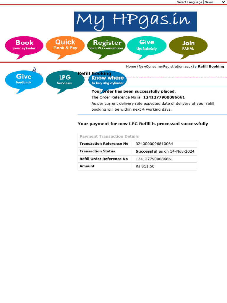 My HPGas - Payment Confirmation | PDF