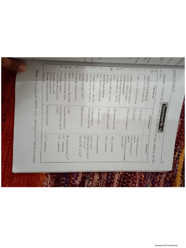 Chemistry Practical 2 | PDF