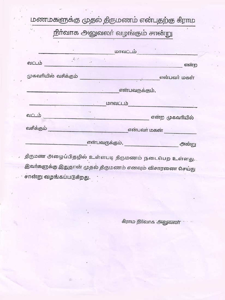 First Marriage CV 1 | PDF