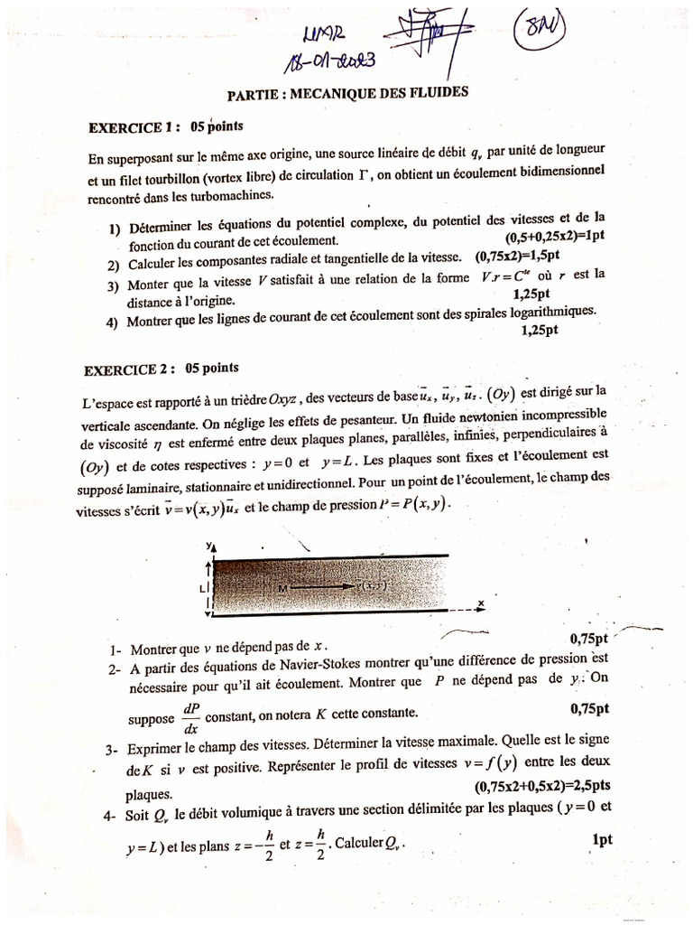 UMR proposal (SN intégrale MECA FLUIDES 2022-2023) no feat | PDF