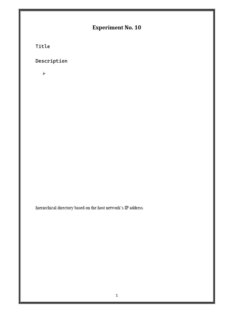 Experiment No 10 2 | PDF | Computer Network | Internet Protocol Suite Experiment No 10 2 | PDF | Computer Network | Internet Protocol Suite