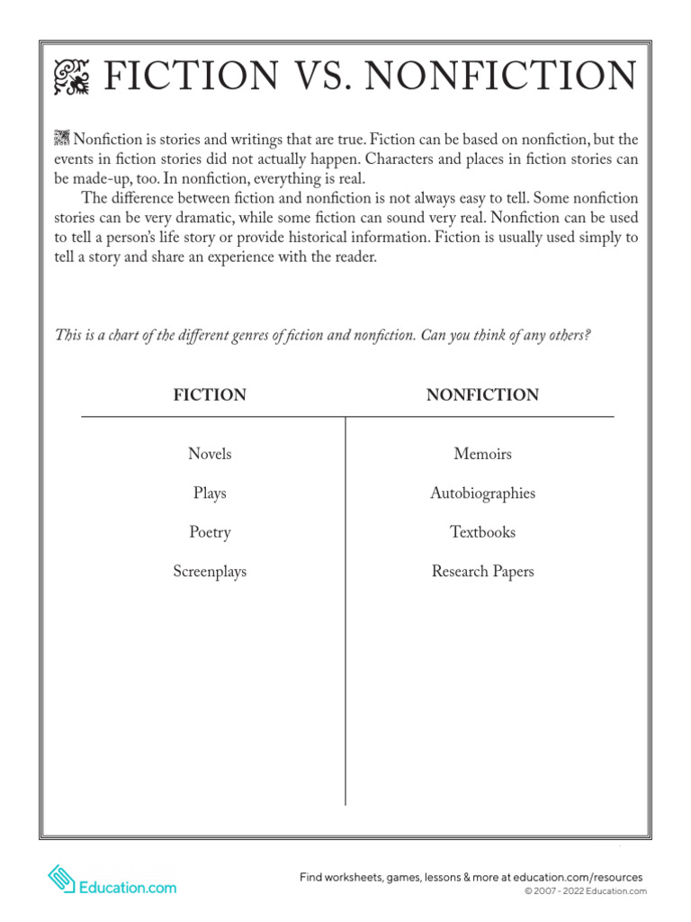fiction-vs-nonfiction | PDF