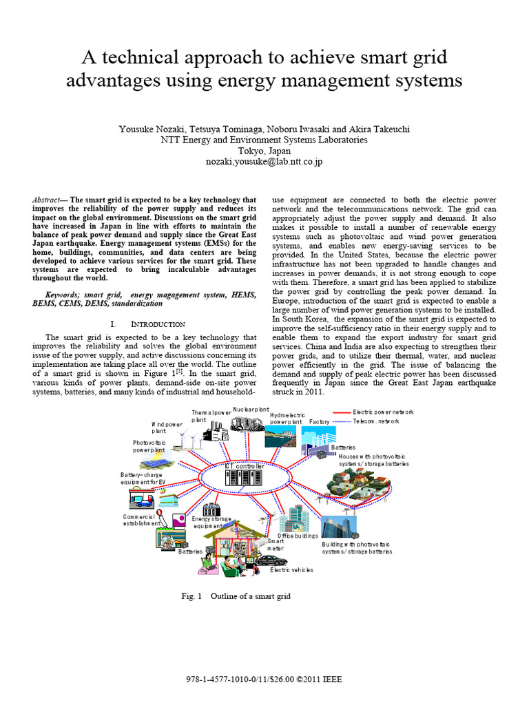 Smart Grid Benefits via Energy Management | PDF | Smart Grid ...