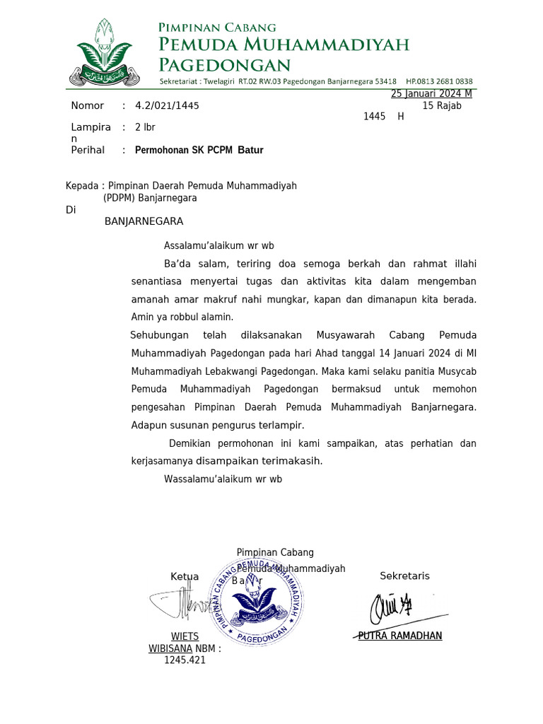 SK PCPM Batur 2023-2027 | PDF