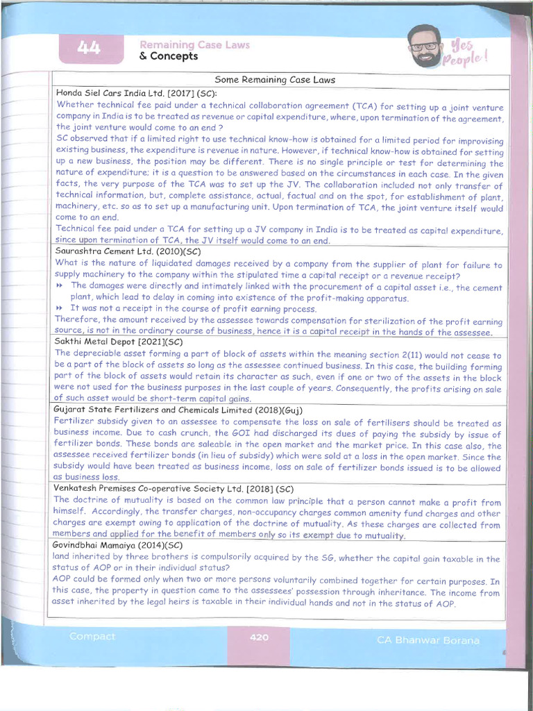 BB Sir - Compact Nov 24 (CAF) - 447 | PDF | Capital Gain | Joint Venture