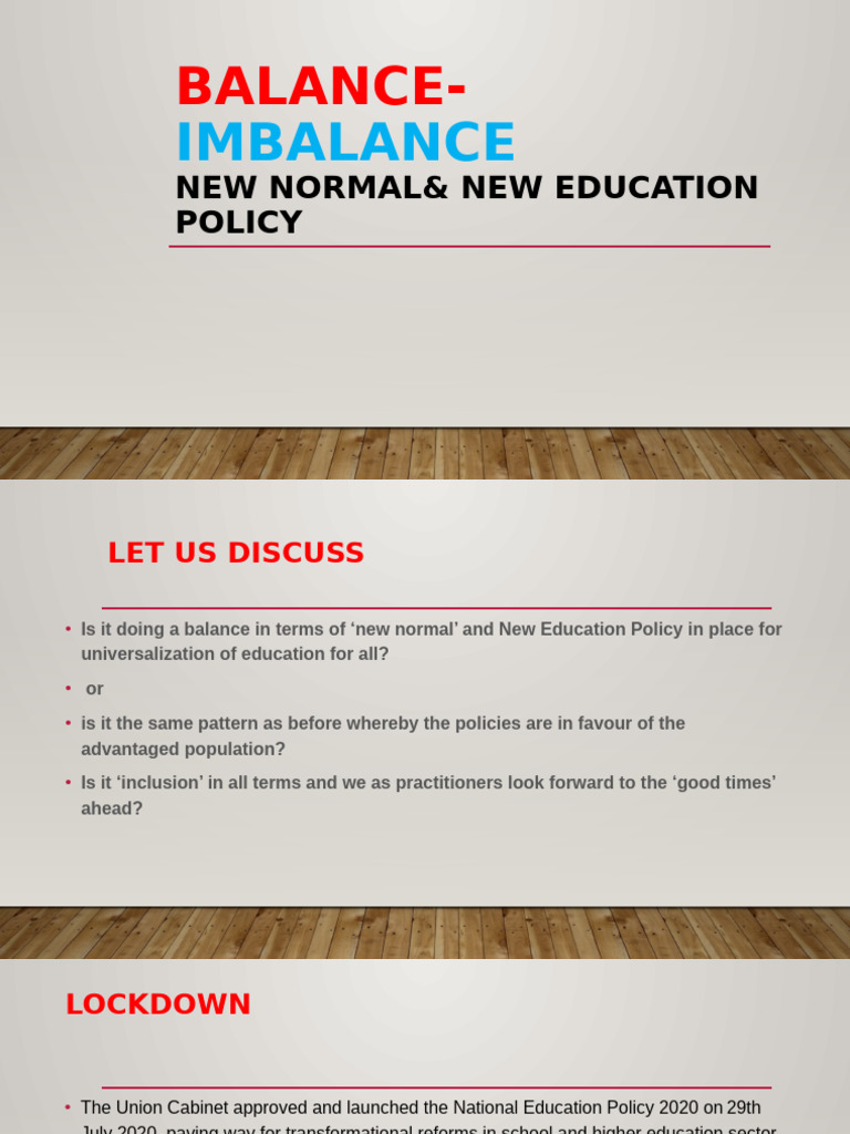 PPT 4 - Balance Imbalance | PDF | Distance Education