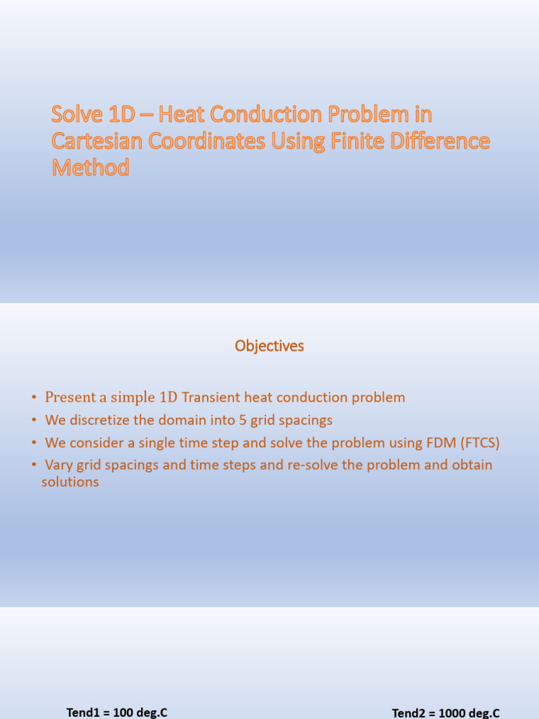 1D - Heat Conduction - Cart - Coordinates - SS - No - Heat - Gen | PDF ...