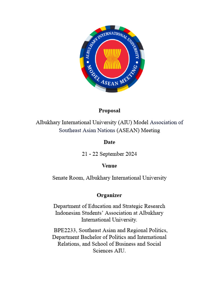 Sponsorship Ori (Eng) Proposal Asean Summit (1) | PDF | United Nations ...