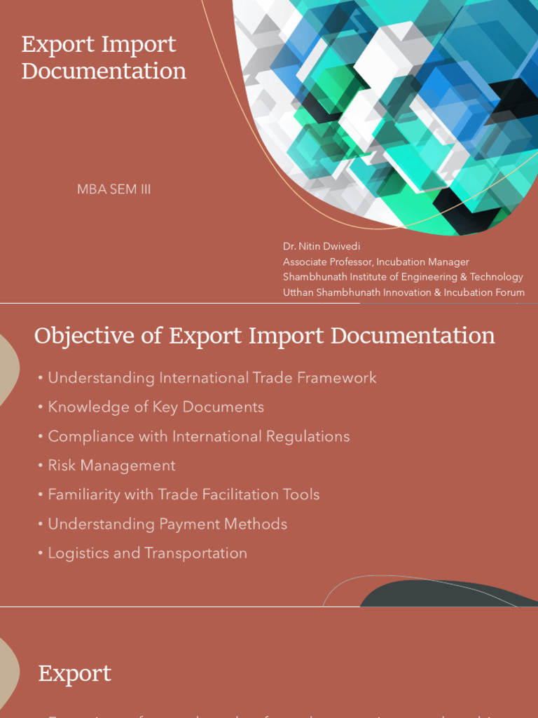 Export Import Documentation | PDF | Exports | Market (Economics)