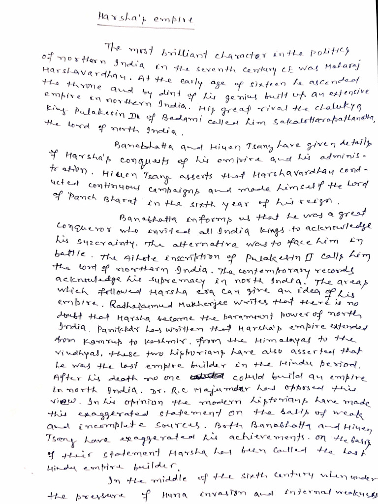 Harsha's Empire | PDF