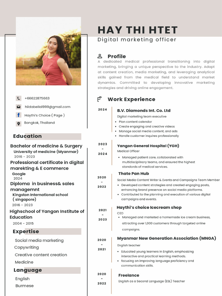 Simple Professional CV Resume | PDF