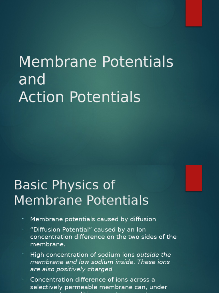 3.membrane Potentials | PDF | Membrane Potential | Action Potential