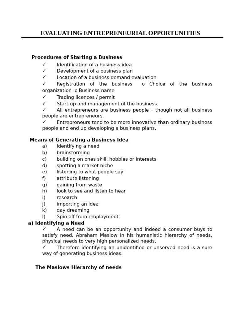 Self SWOT Analysis for Entrepreneurs | PDF | Swot Analysis ...