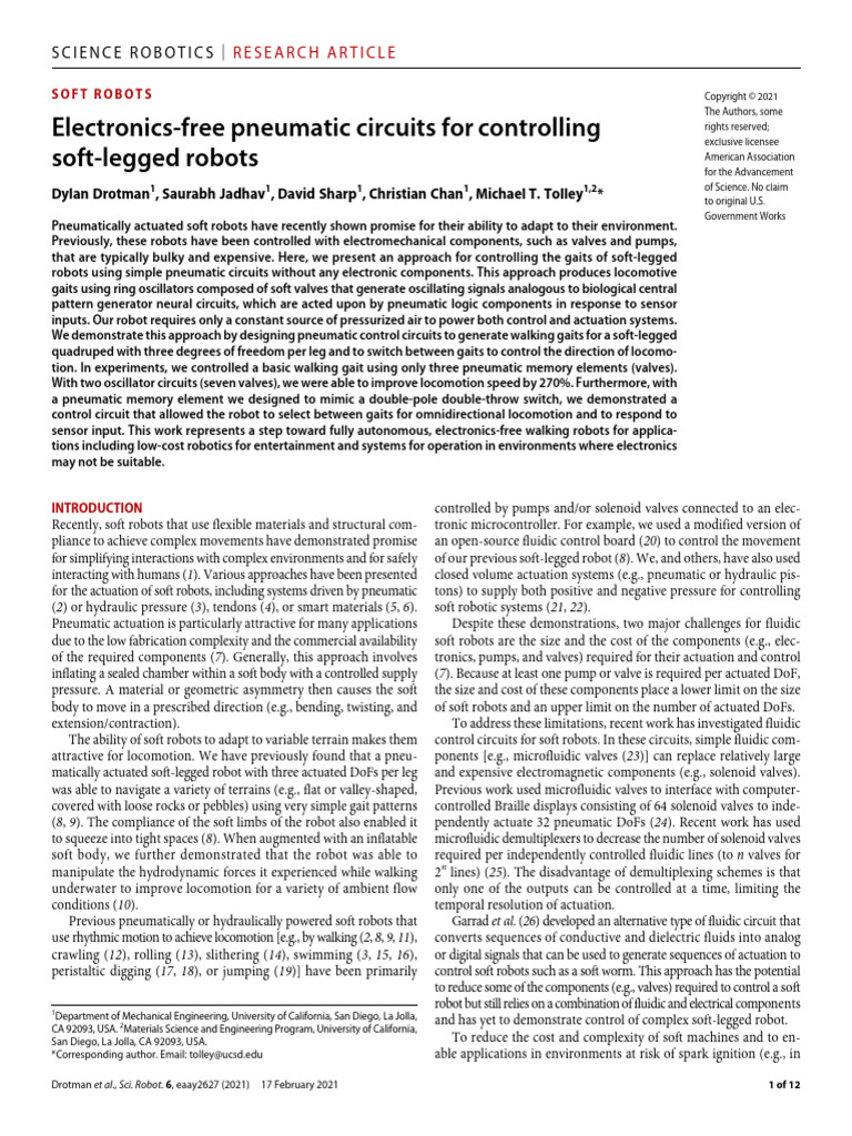 Drotman 等 - 2021 - Electronics-free pneumatic circuits for controllin ...