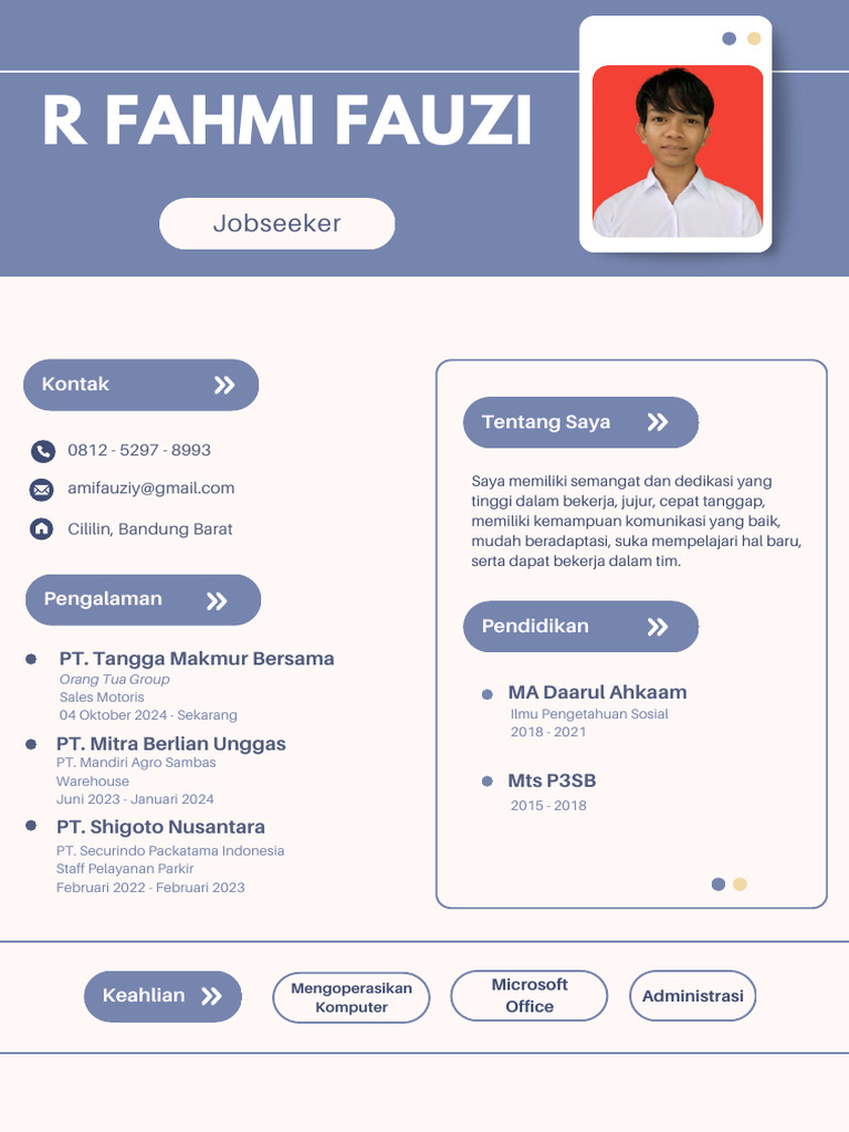 CV Fahmi Sales | PDF