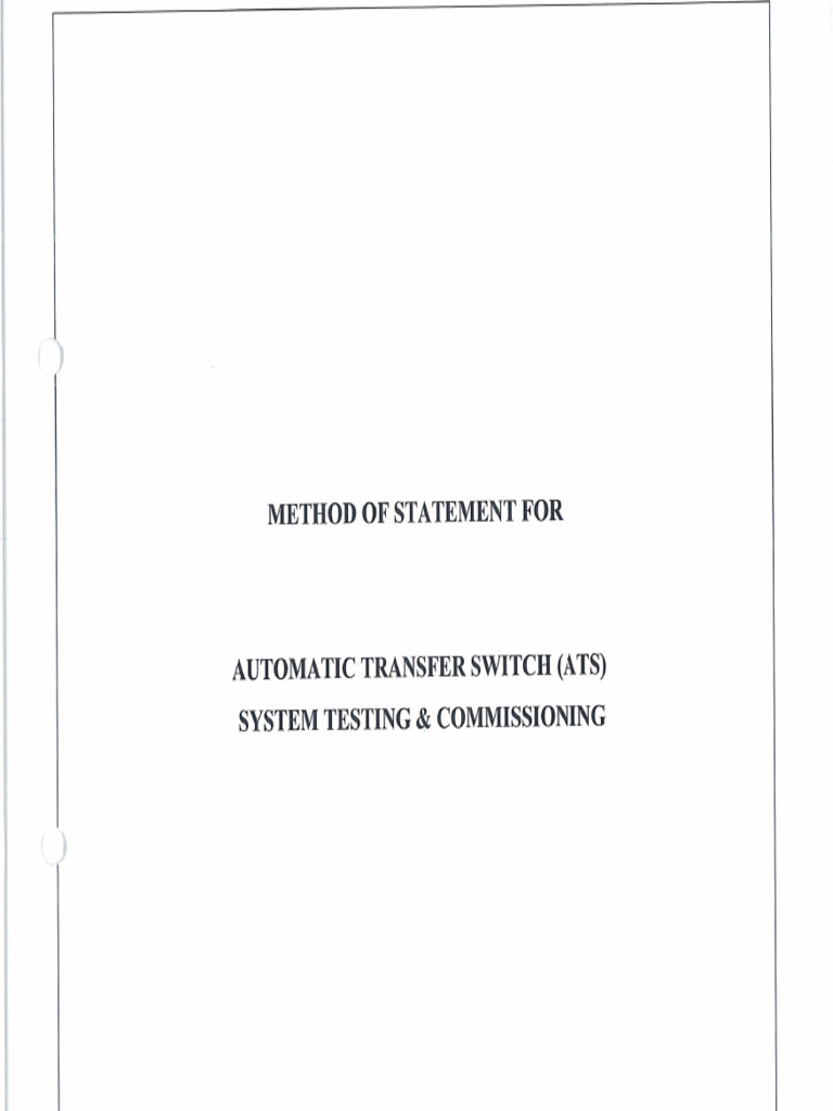 ATS Checksheet and Procedure | PDF