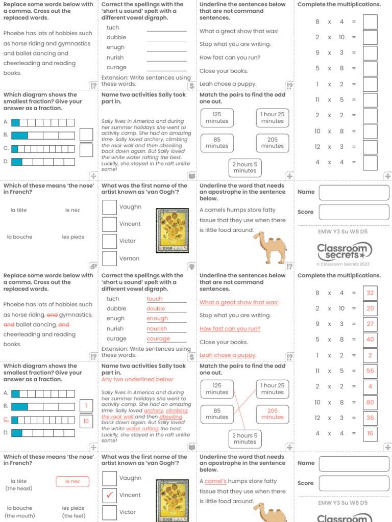 EMW Year 3 Summer Week 8 Day 5 | PDF | Graphemes | Latin Script