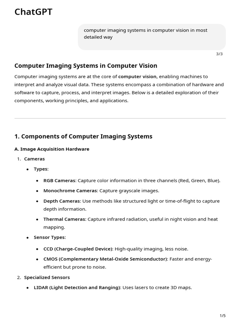 comp imaging system | PDF | Computer Vision | Image Segmentation