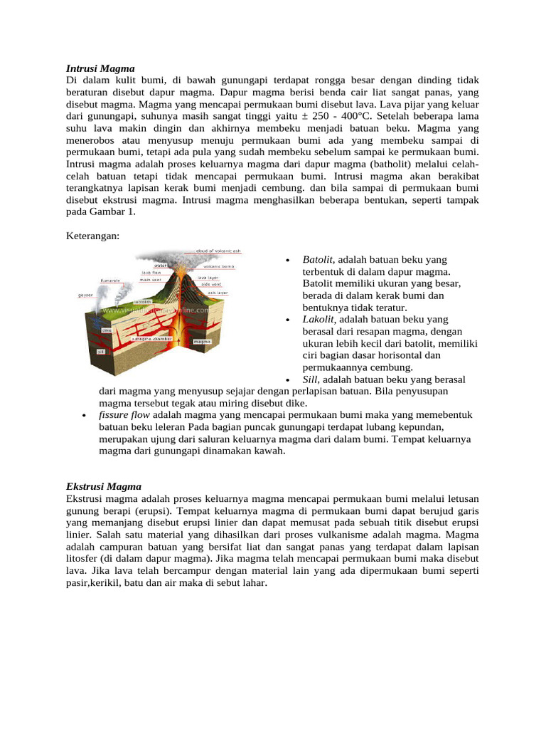 Proses Intrusi dan Ekstrusi Magma | PDF