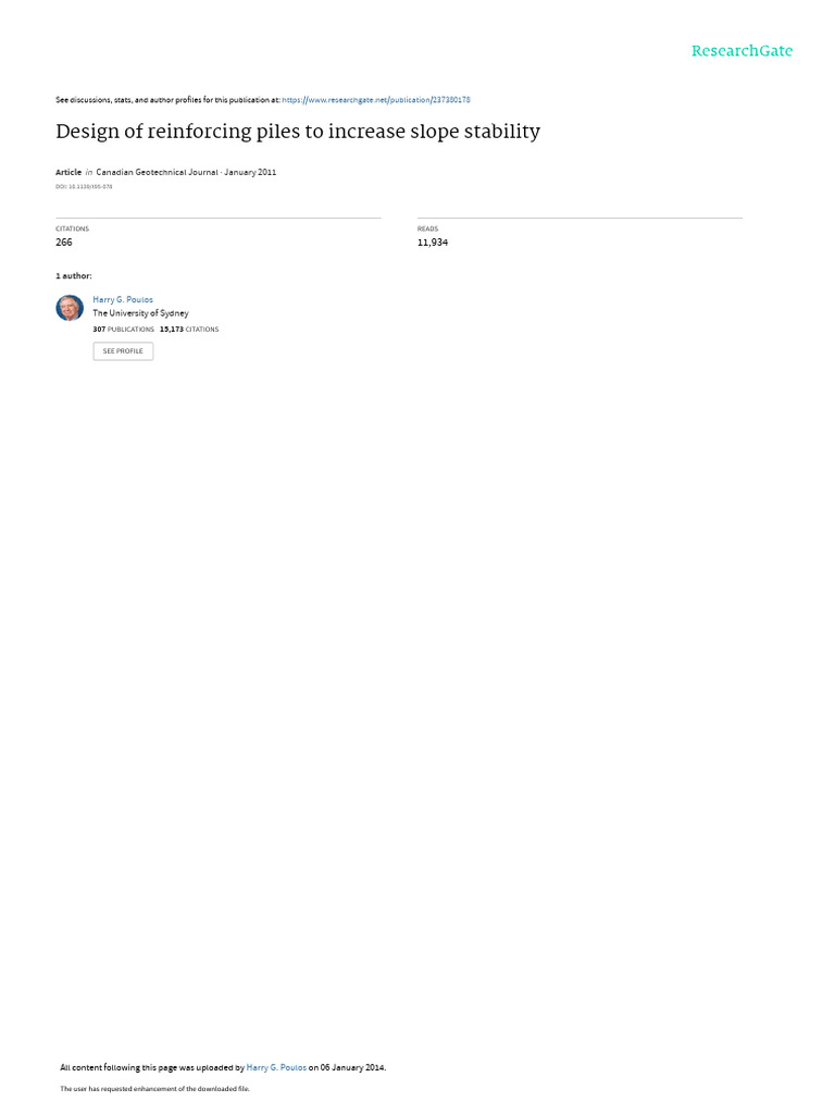 Slope Stability with Pile Design | PDF