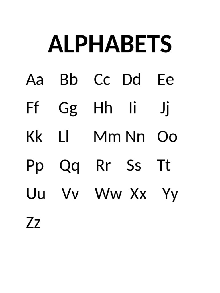Alphabets | PDF
