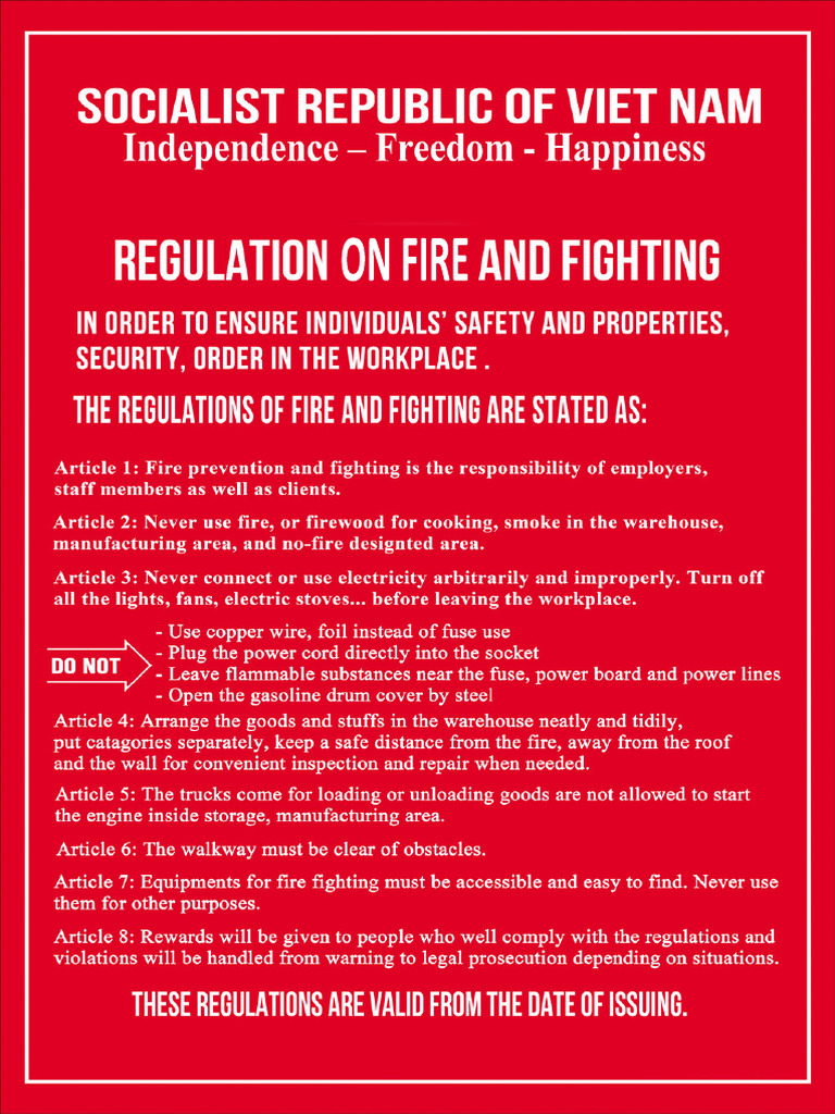 Regulation On Fire Prevention and Fighting | PDF