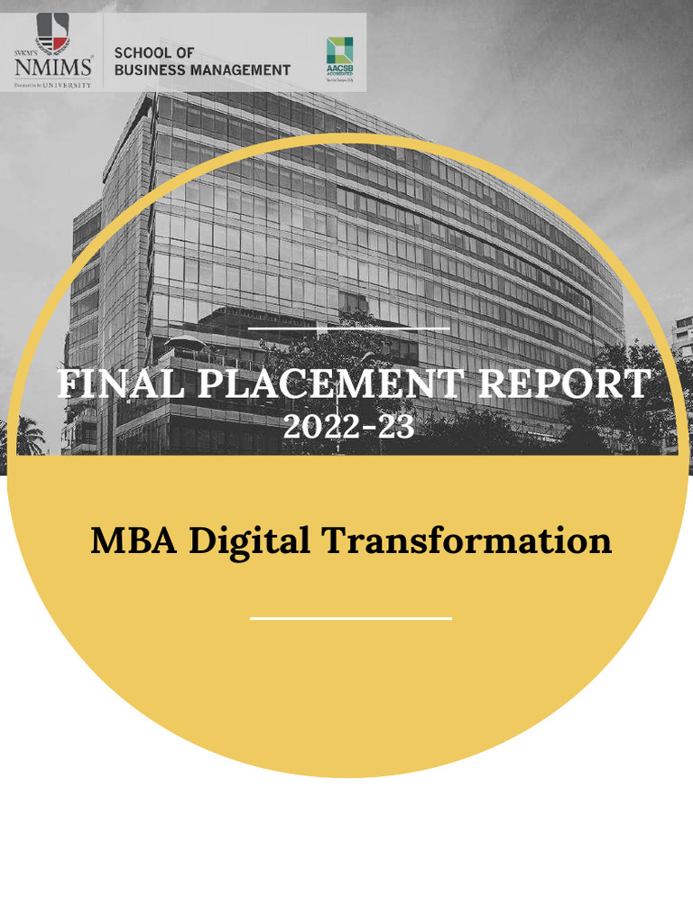 NMIMS MBA Digital Transformation Report 2022-23 | PDF | Master Of Business Administration | Business