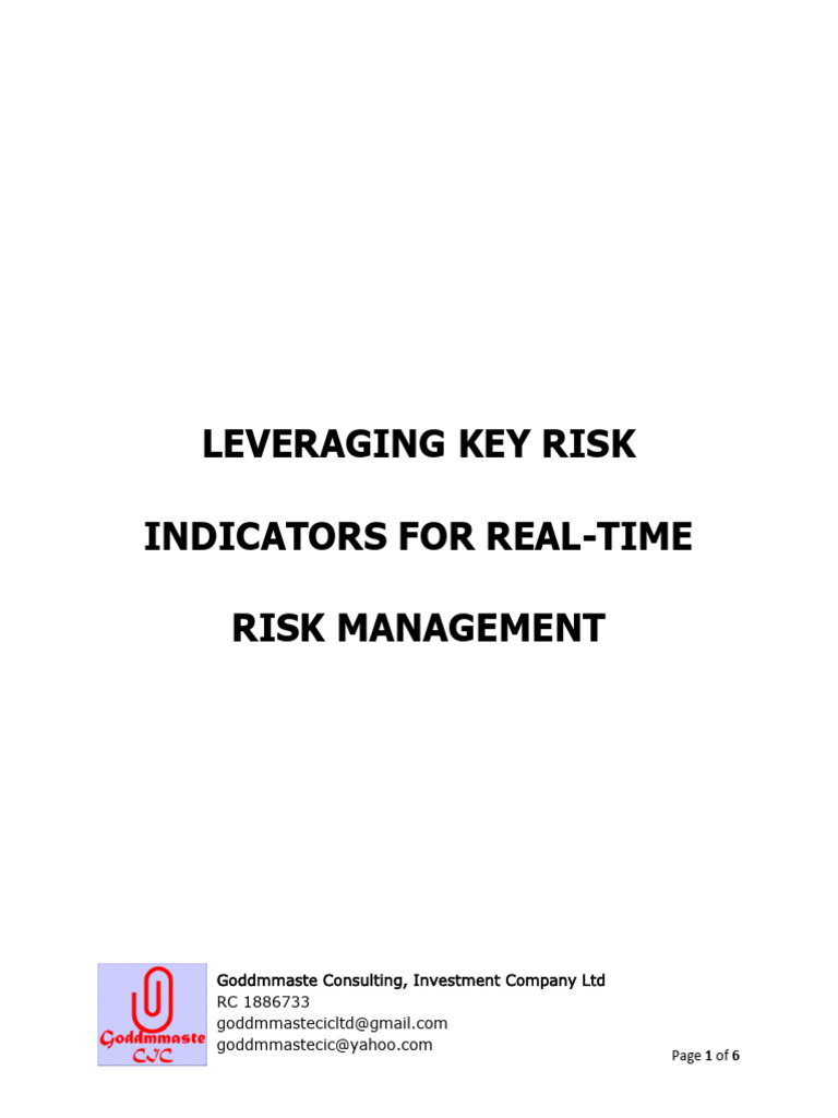 KRI in Risk Management | PDF | Risk | Risk Management