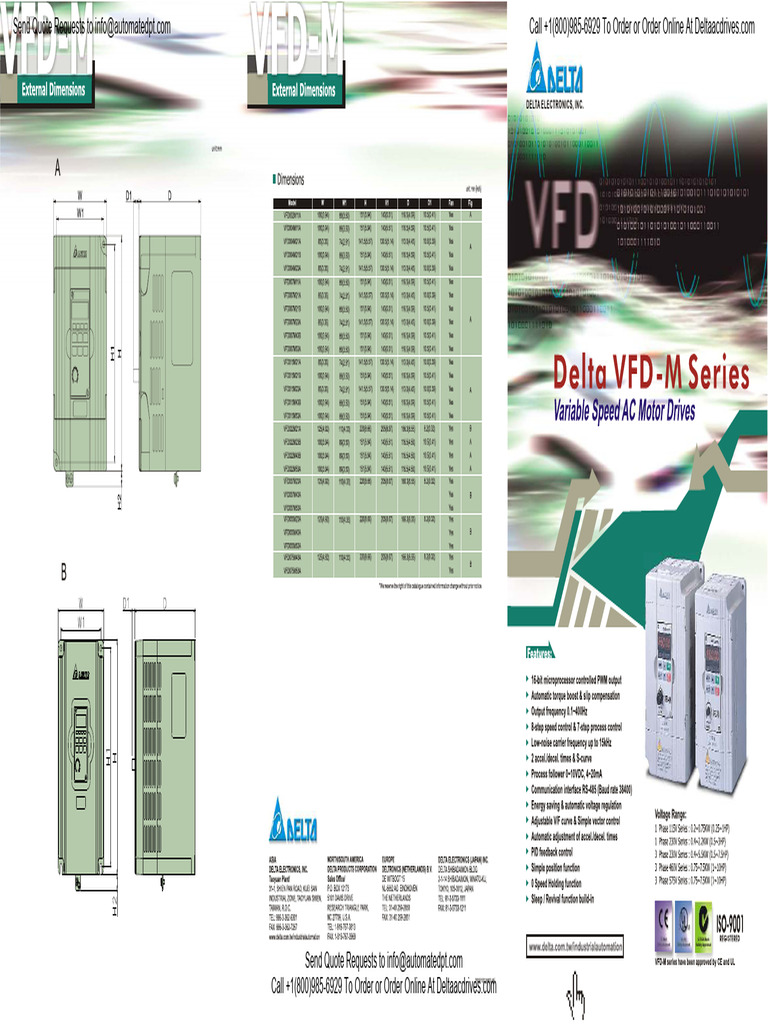Delta VFD M Series Catalog | PDF