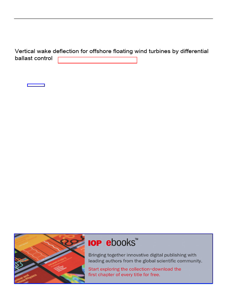 Vertical Wake Deflection For Offshore Floating Wind Turbines by ...