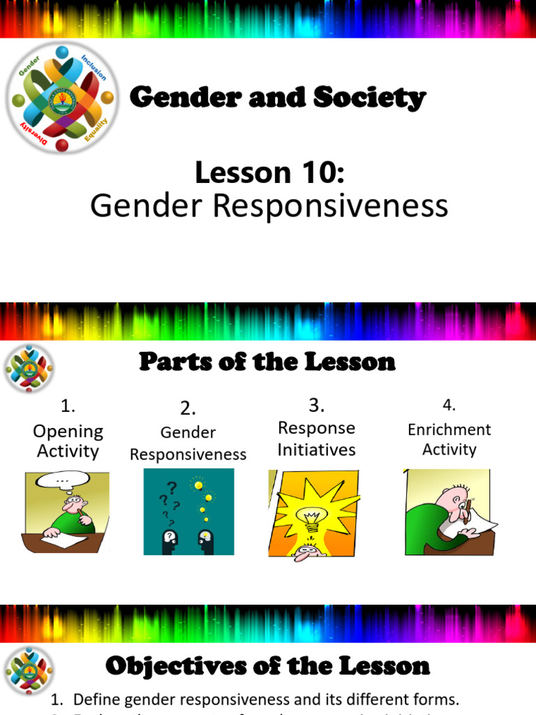 2024 Lesson 10 Gender Responsiveness | PDF | Gender | Gender Studies
