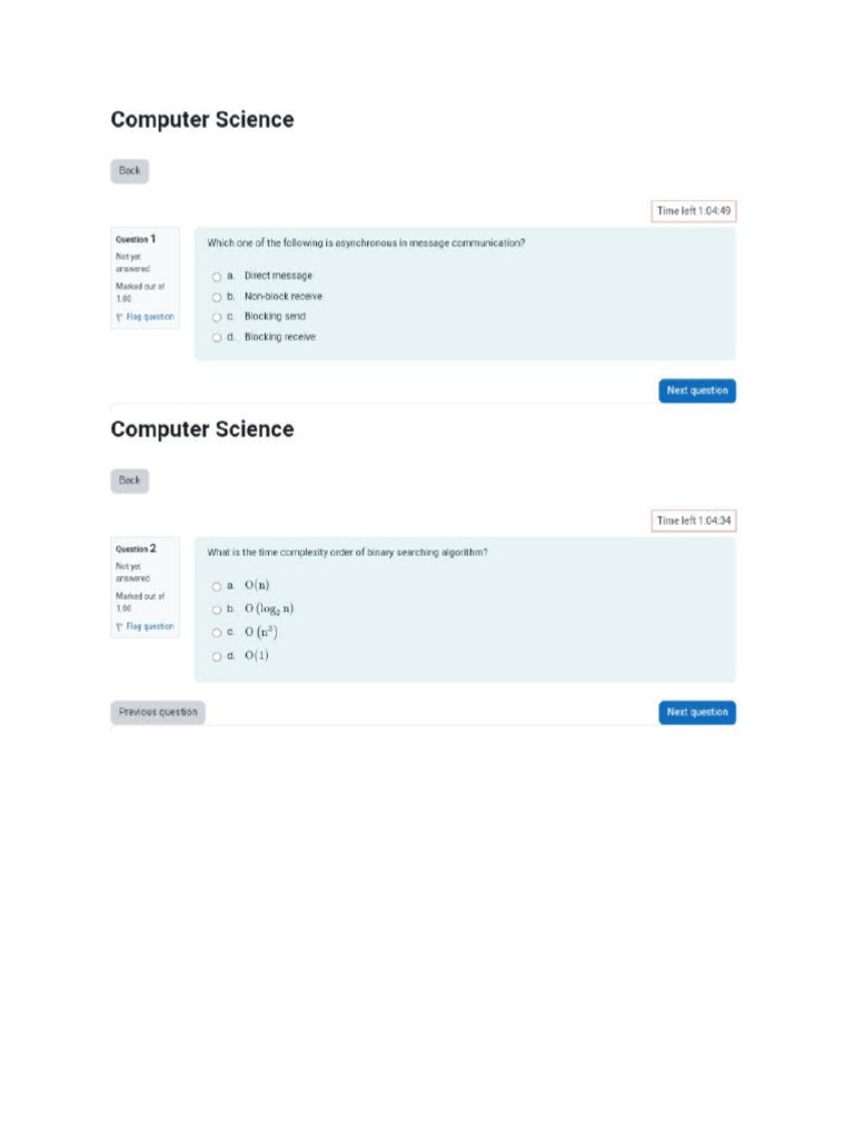 Mock Exam Cosc | PDF